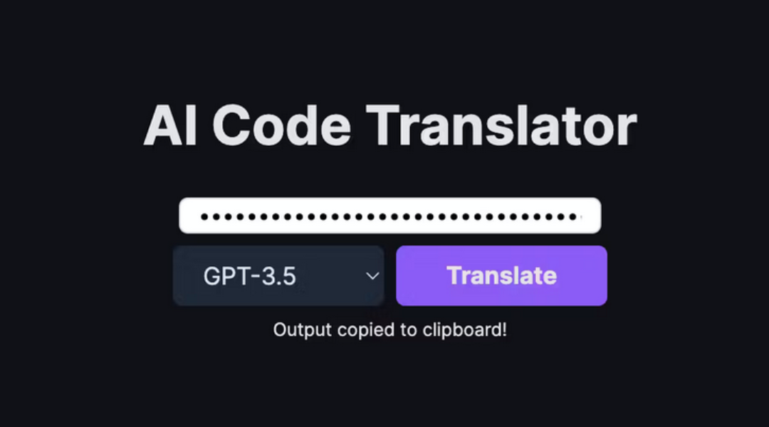 موقع AI code translator لترجمة أي كود من لغة برمجة لأخرى - موقع شعاع ...
