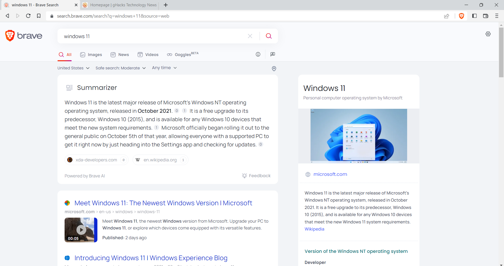 موقع Brave Search Summarizer محرك بحث مدعوم بالذكاء الاصطناعي - موقع ...