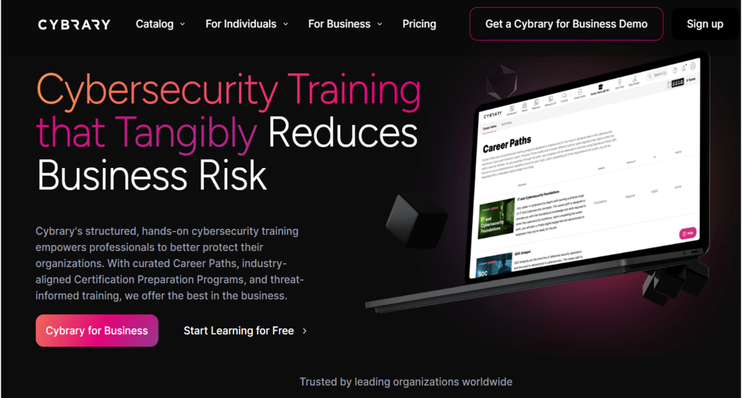 التسجيل في دورة Cybersecurity Training من Cybrary (مجانية) - موقع شعاع المعرفة السعودي